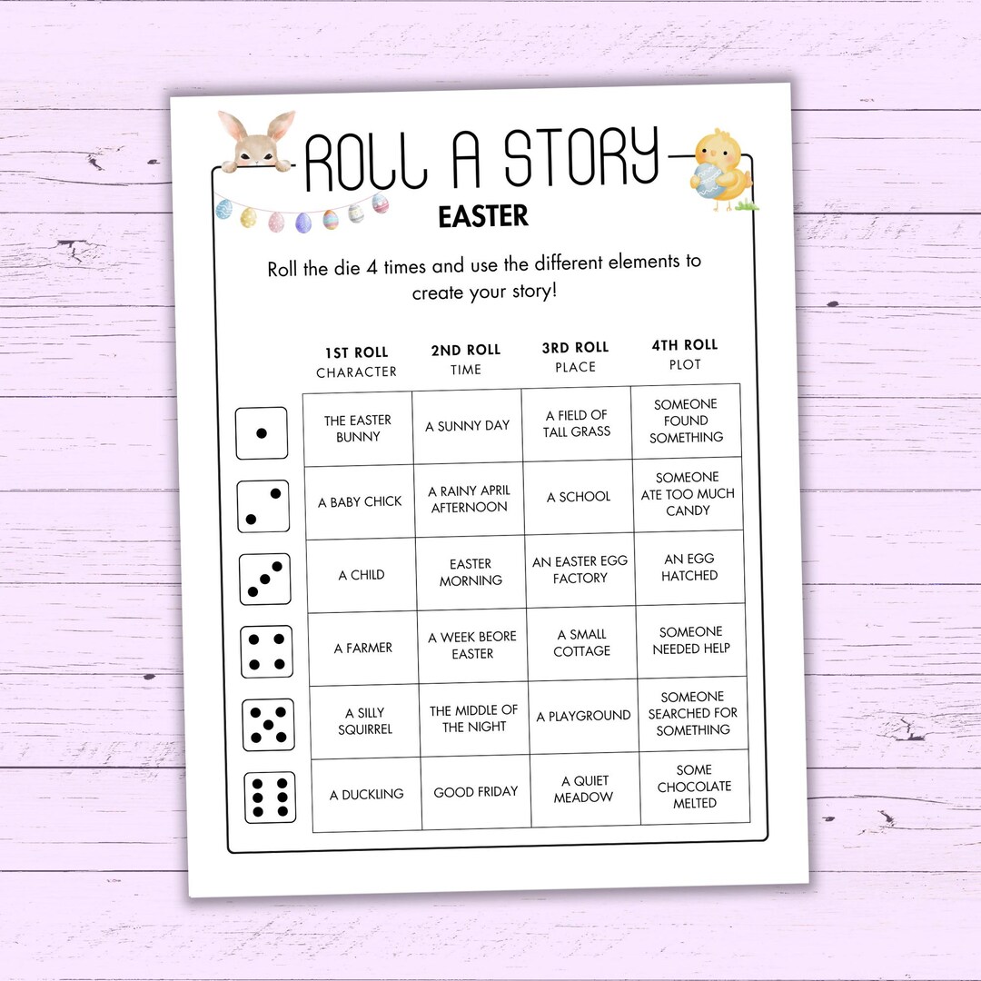 Easter Roll a Story - Creative Writing Prompt Activity - Printable ...