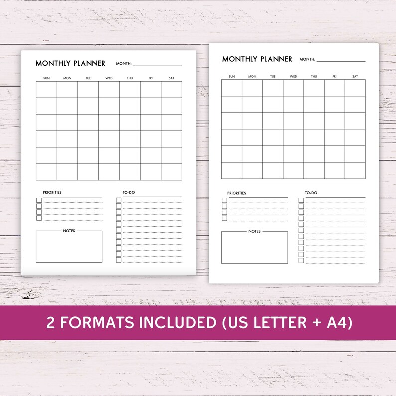 Editable Daily + Weekly + Monthly Planner Set - Instant Download ...