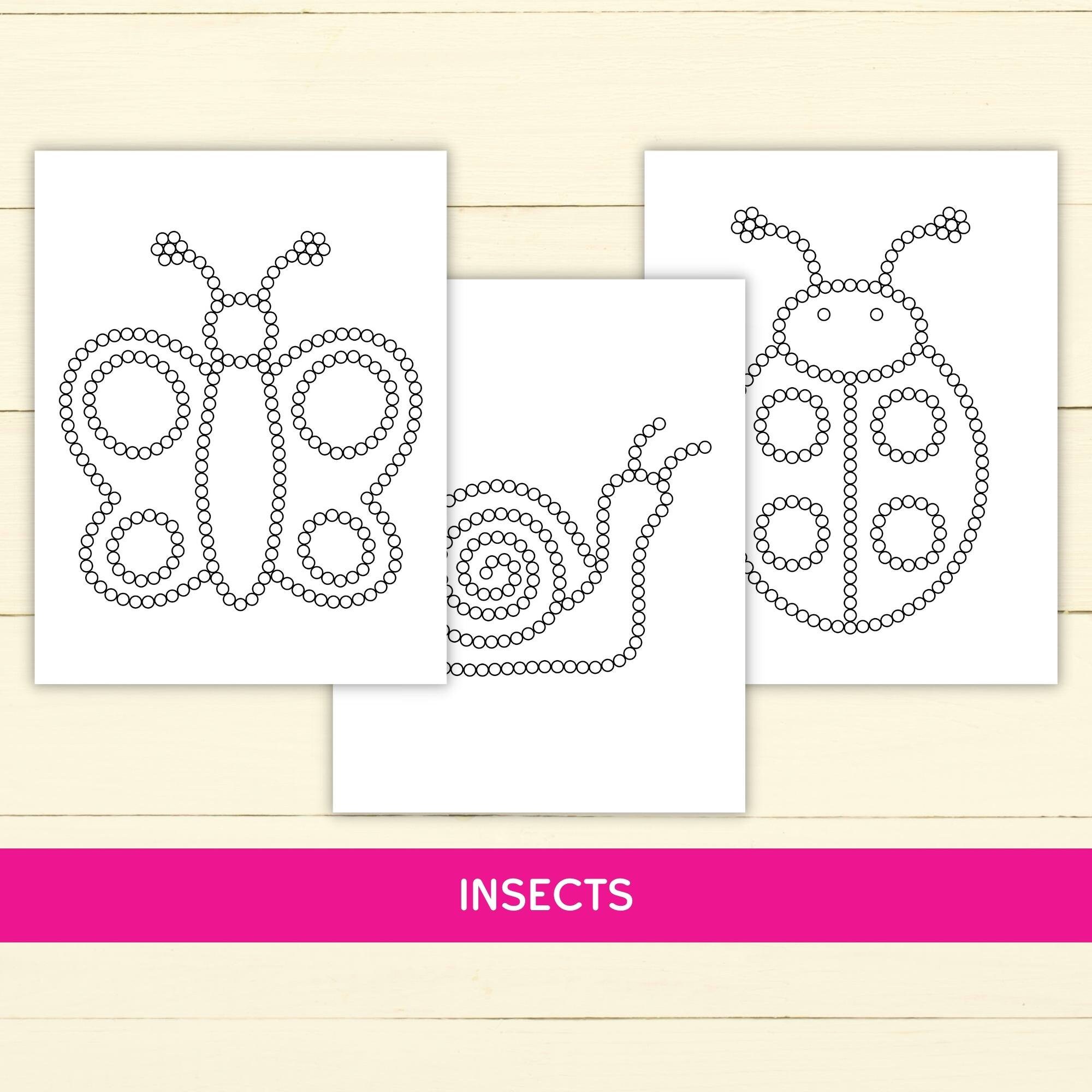 Spring Q-tip Tracing Sheets - Printable Preschool Worksheets for Fine ...