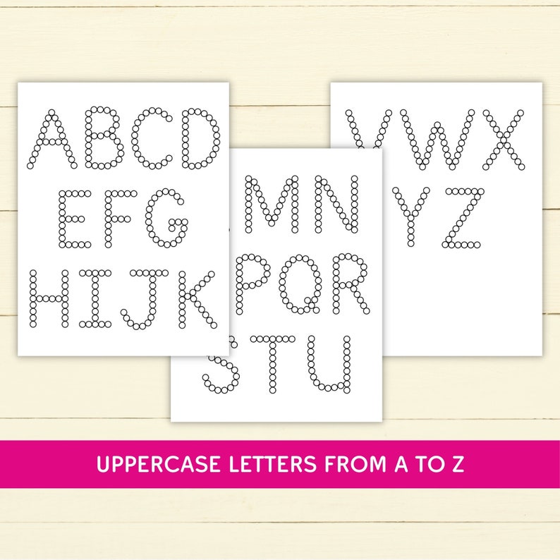 Q-tip Alphabet Tracing Sheets - Uppercase Letters + Lowercase Letters ...