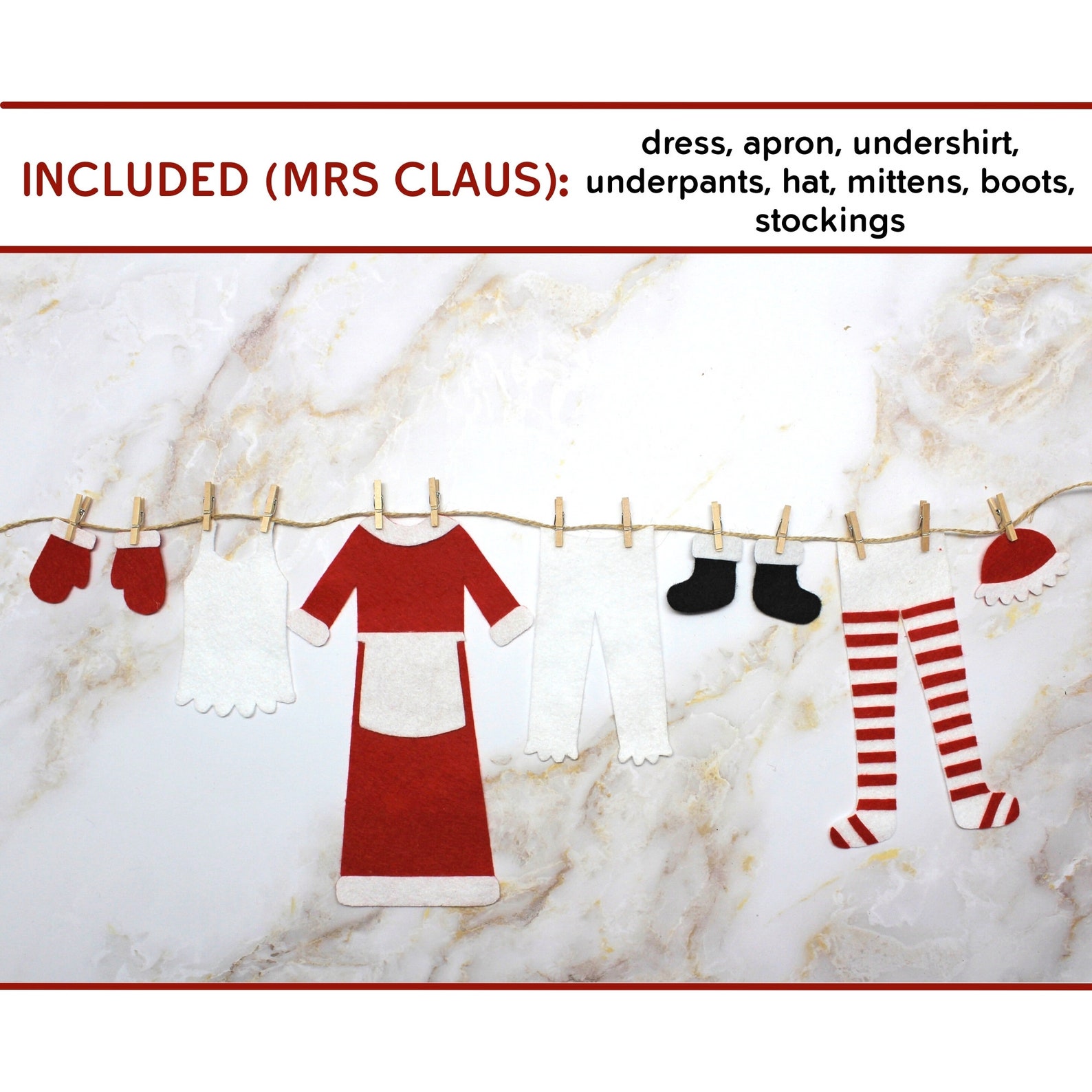 Printable Templates for Santa's Clothesline, Mrs Claus Clothesline ...
