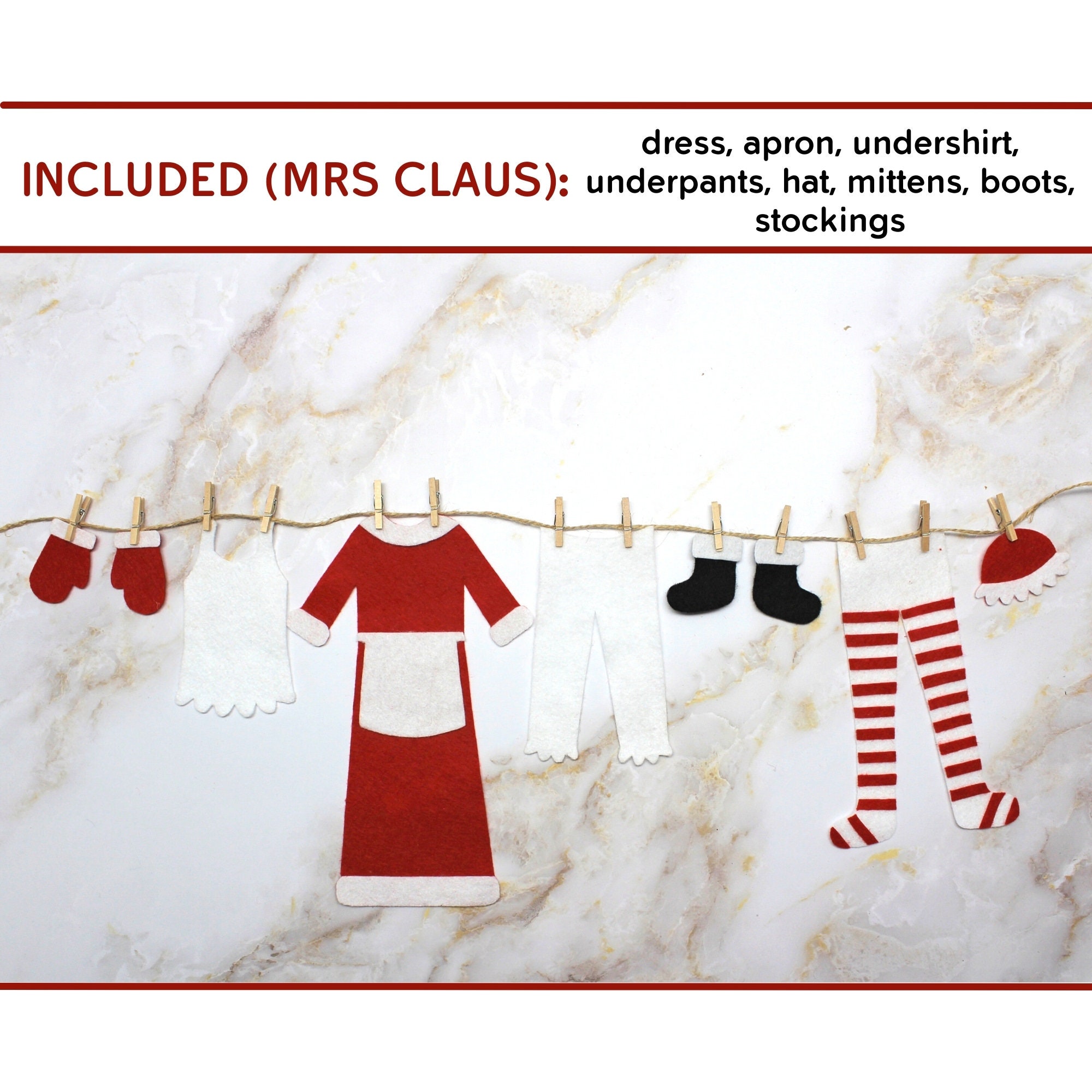 Printable Templates for Santa's Clothesline, Mrs Claus Clothesline ...