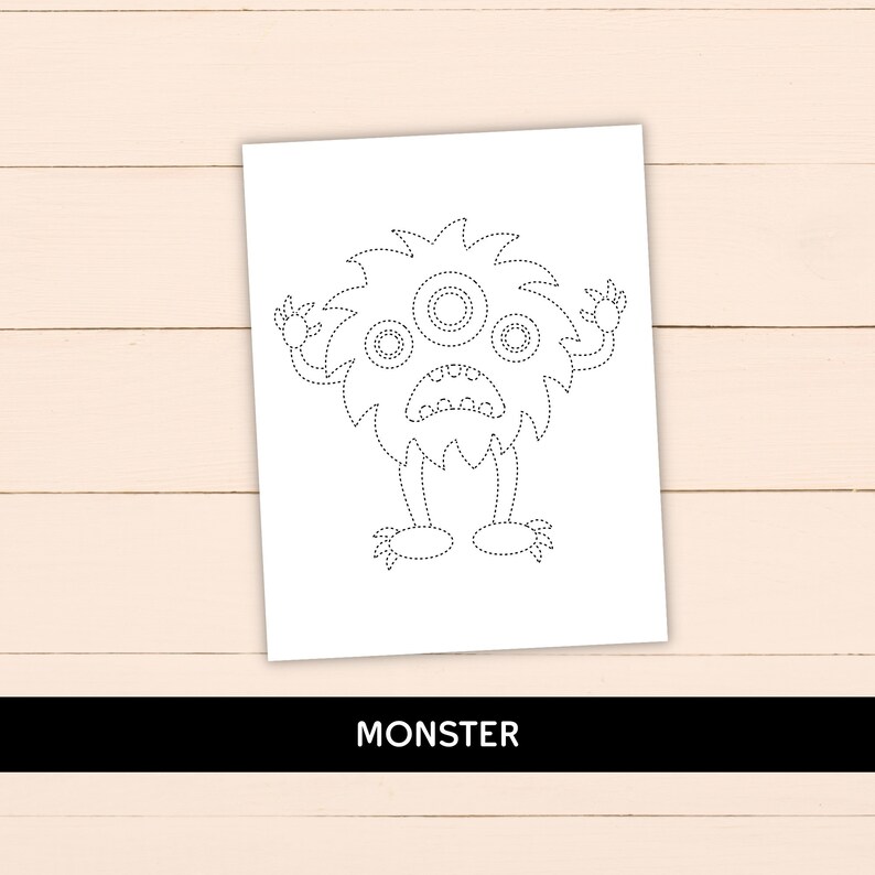 Printable Halloween Trace & Color Sheets - Tracing Worksheets for ...