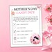 Printable Mother's Day Candy Dice Game - Family Activity - Mother's Day ...