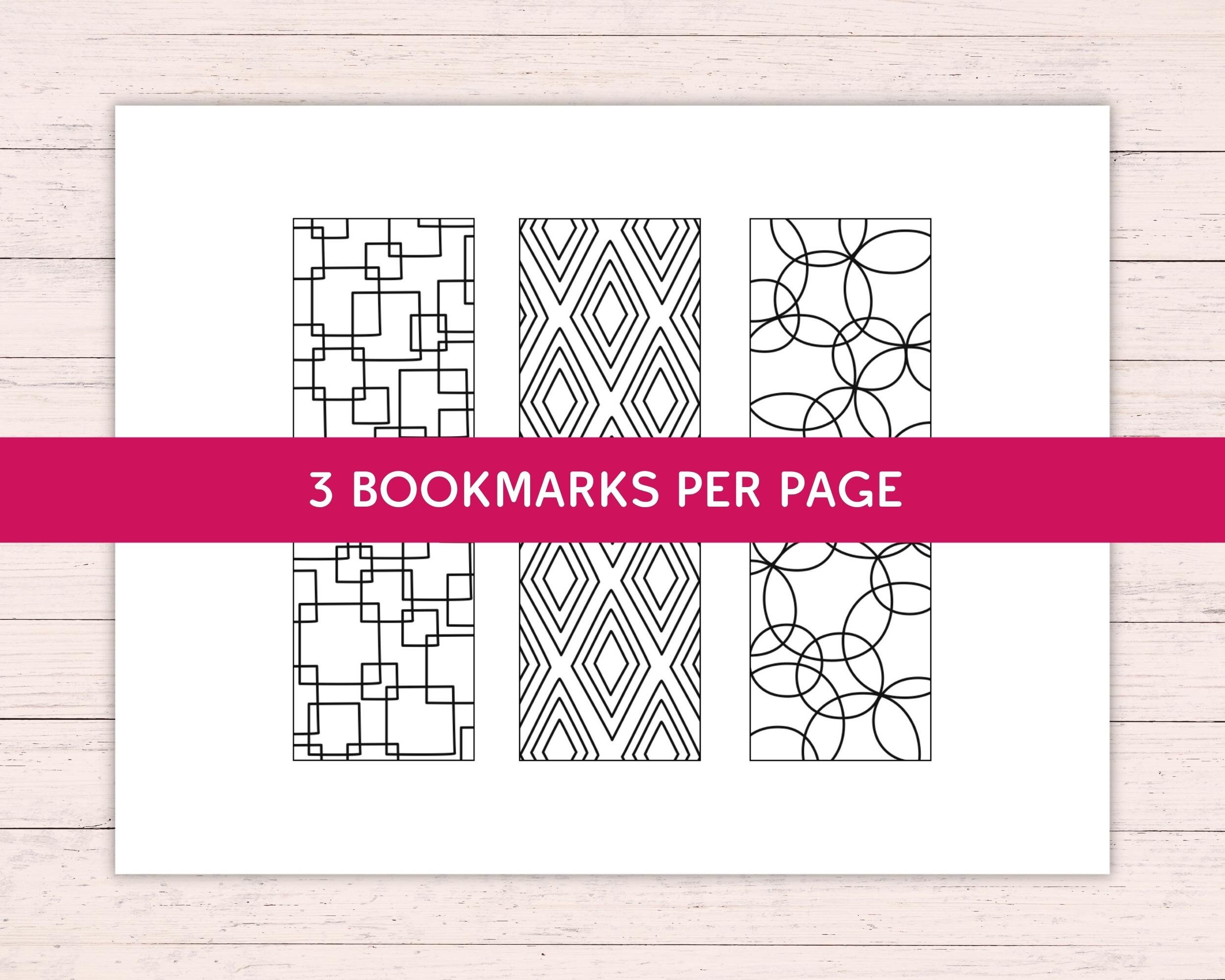 Printable Geometric Coloring Bookmarks Set of 6 PDF - Etsy