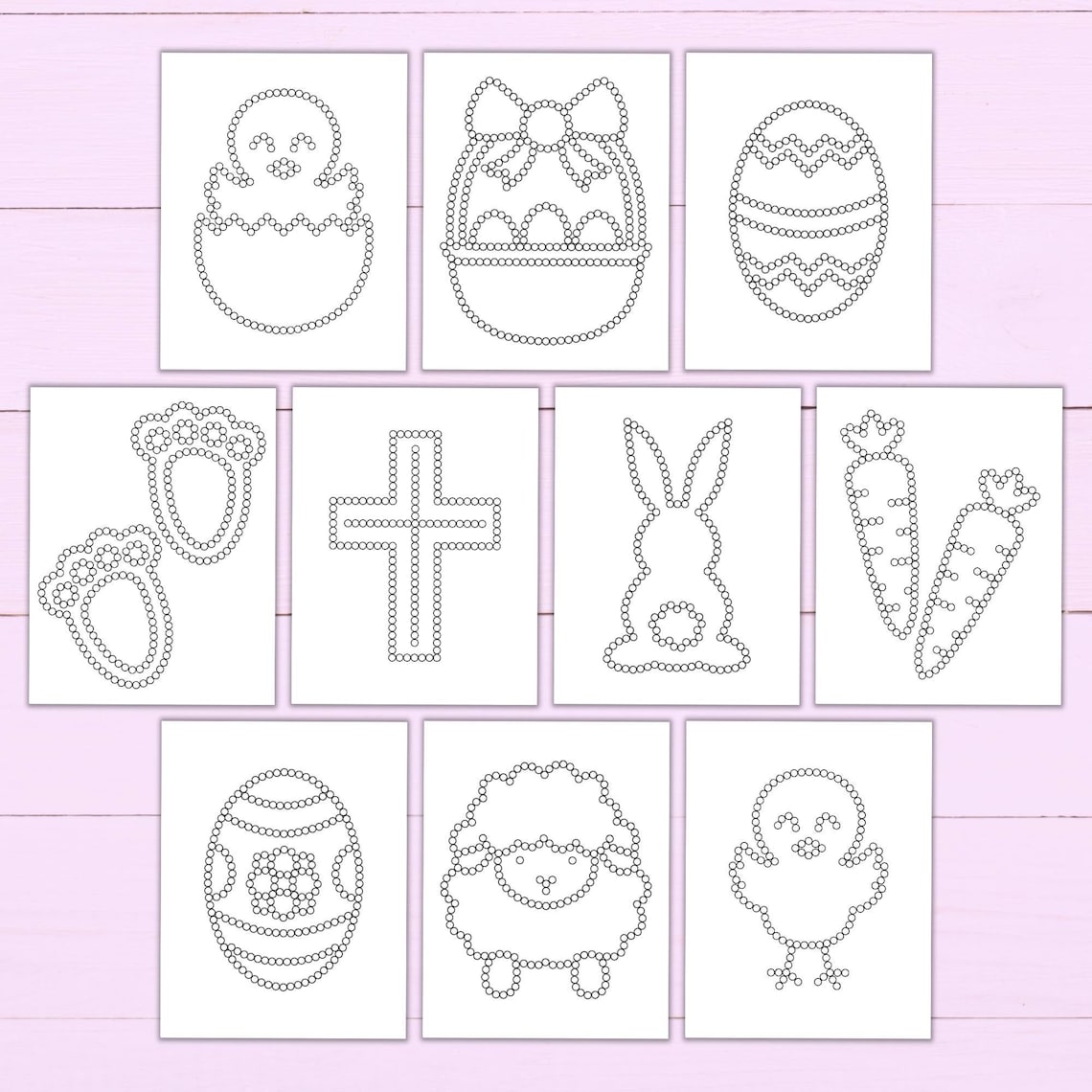 Easter Q-tip Tracing Sheets Printable Preschool Worksheets for Fine ...