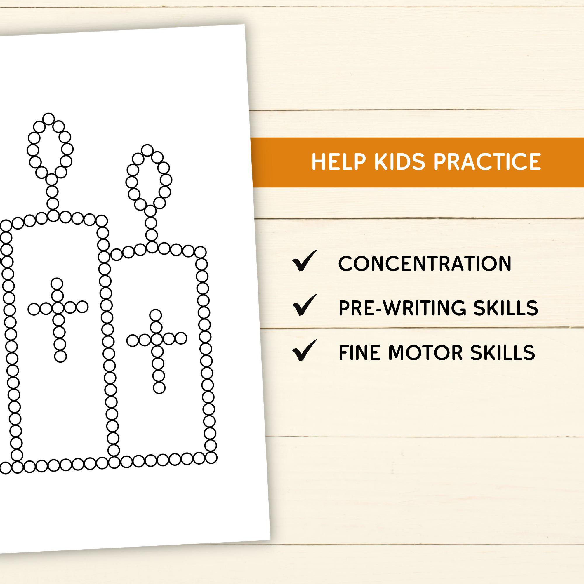 Christian Q-tip Tracing Sheets - Printable Preschool Worksheets ...