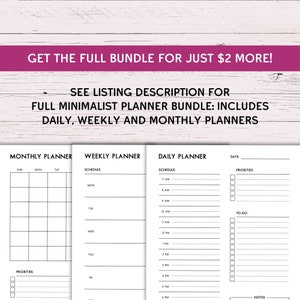 Editable Daily Planner Instant Download Blank Fillable PDF Printable ...