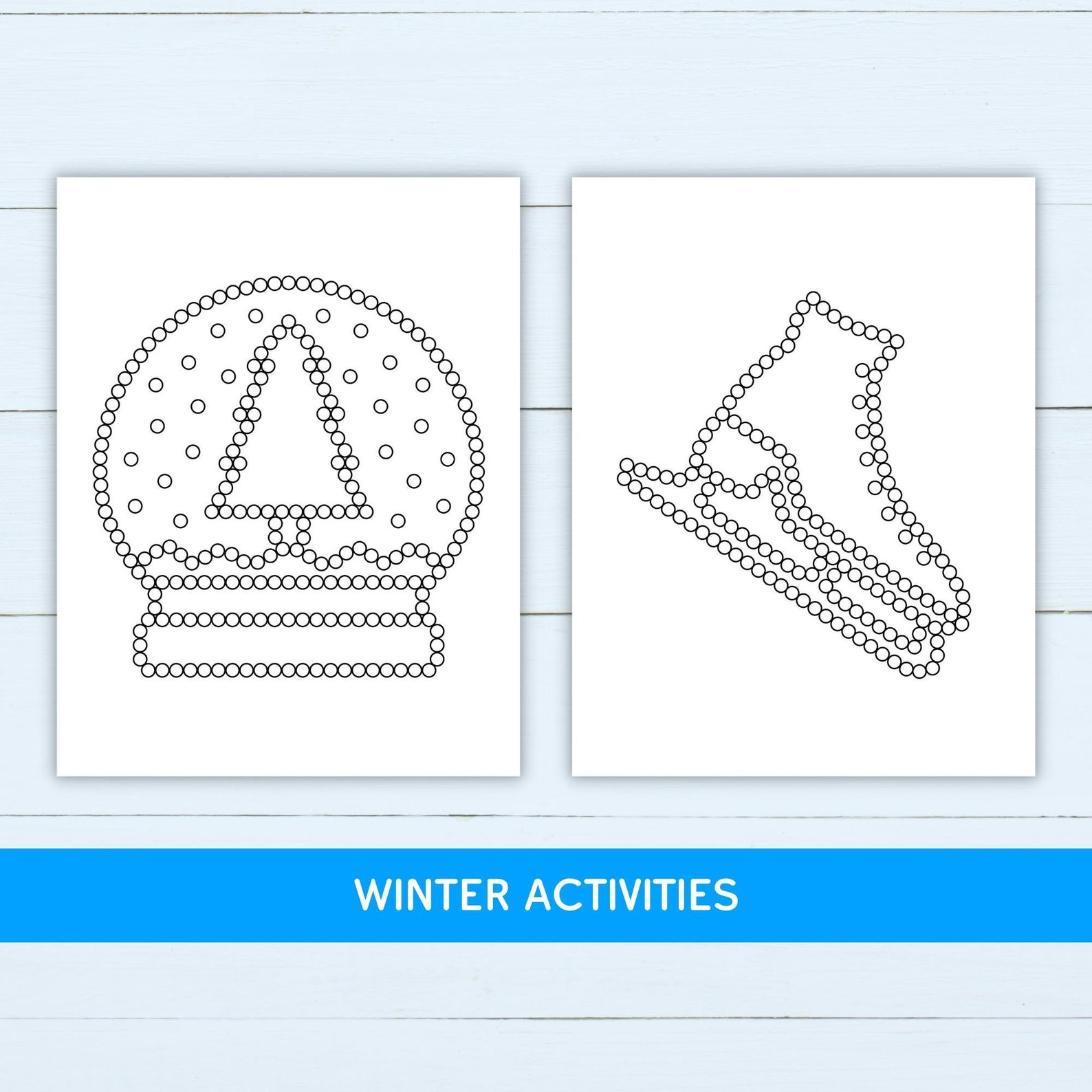 Winter Q-tip Tracing Sheets Printable Preschool Worksheets for Fine ...