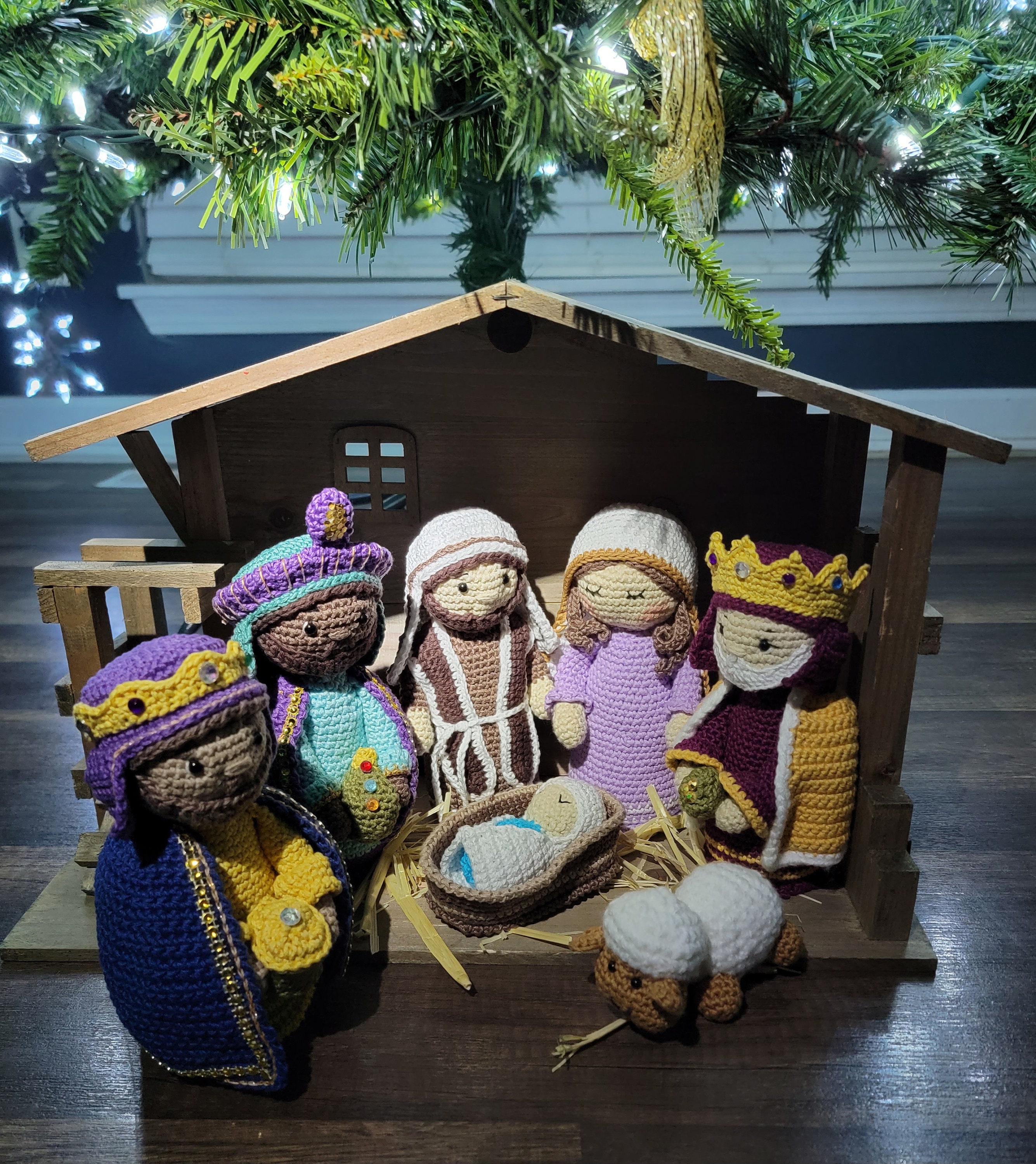 Handmade Crochet Nativity Set With Manger - Etsy