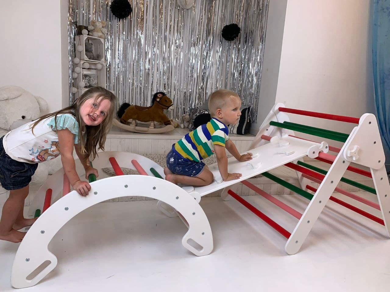 Step Triangle Montessori Furniture Baby Climber Whiterung - Etsy