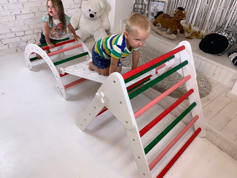 Step Triangle Montessori Furniture Baby Climber Whiterung - Etsy