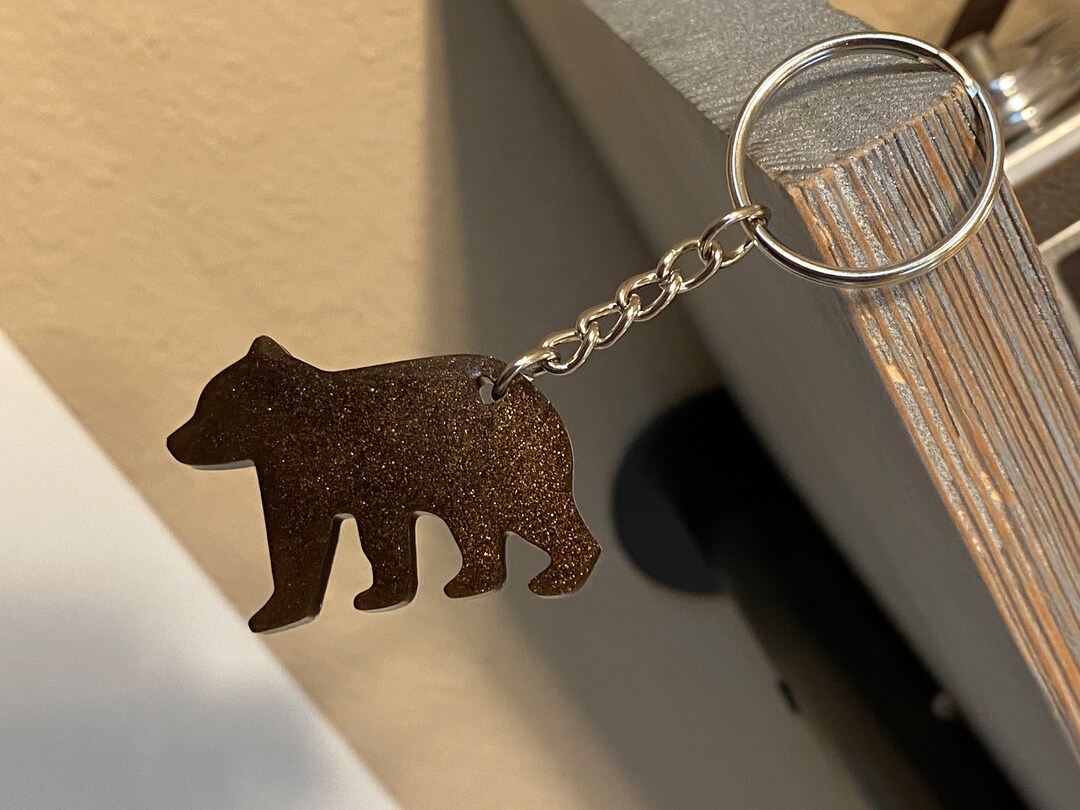 Grizzly Bear Keychain - Etsy