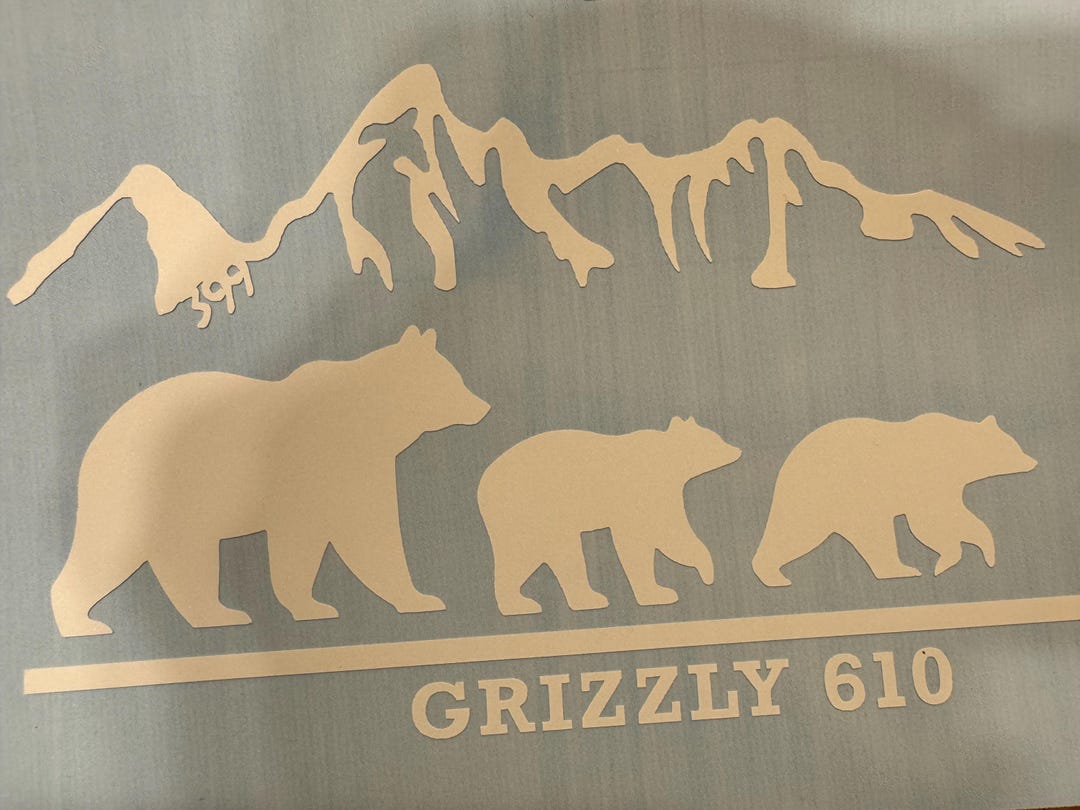 Grizzly Bear 610 Decal Sticker, With a Nod to Her Beautiful Mama ...