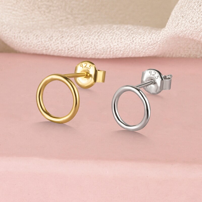 Open Circle Studs - Etsy