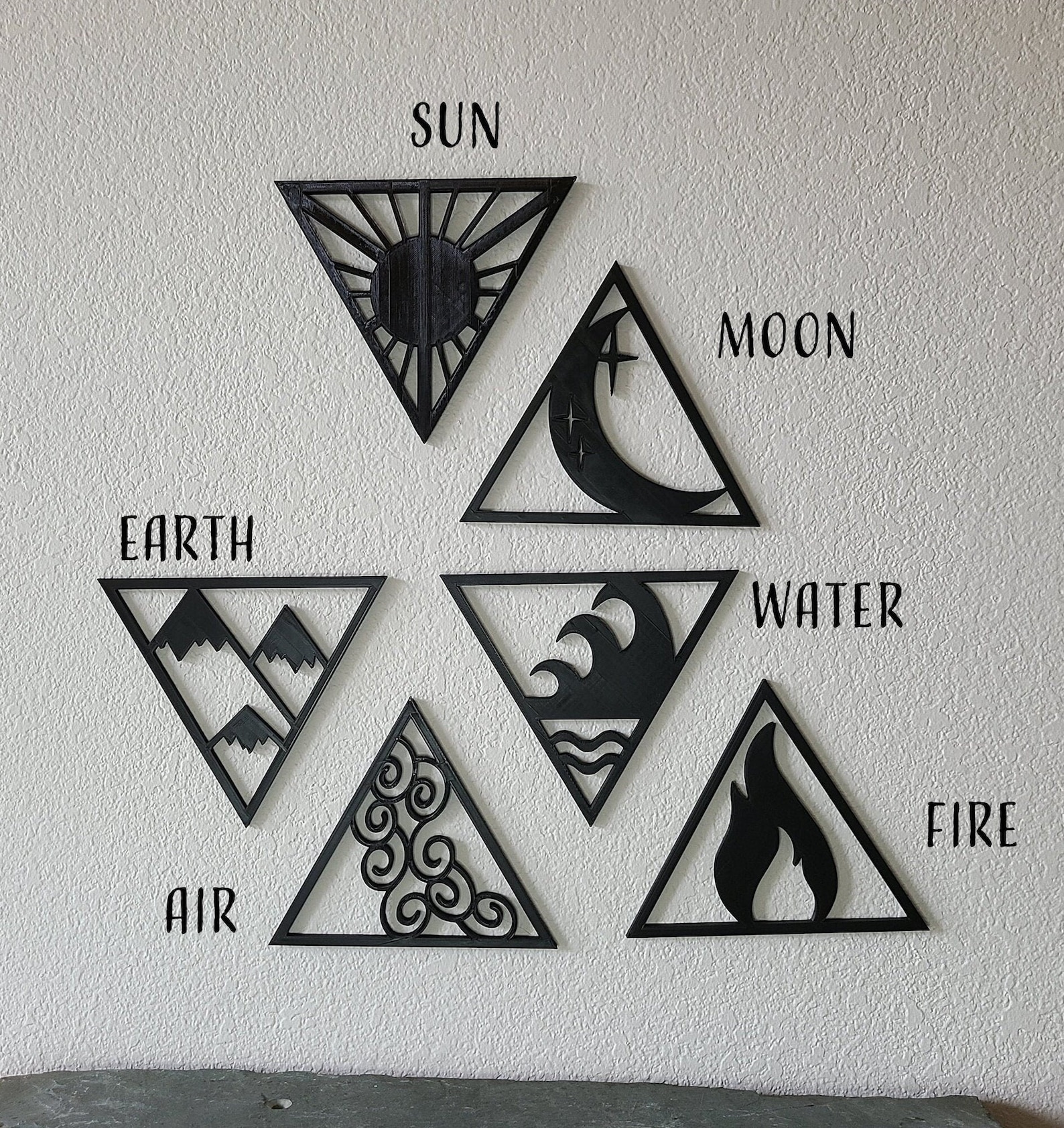 The Elements Wall Decor the Four Elements 3D Printed - Etsy