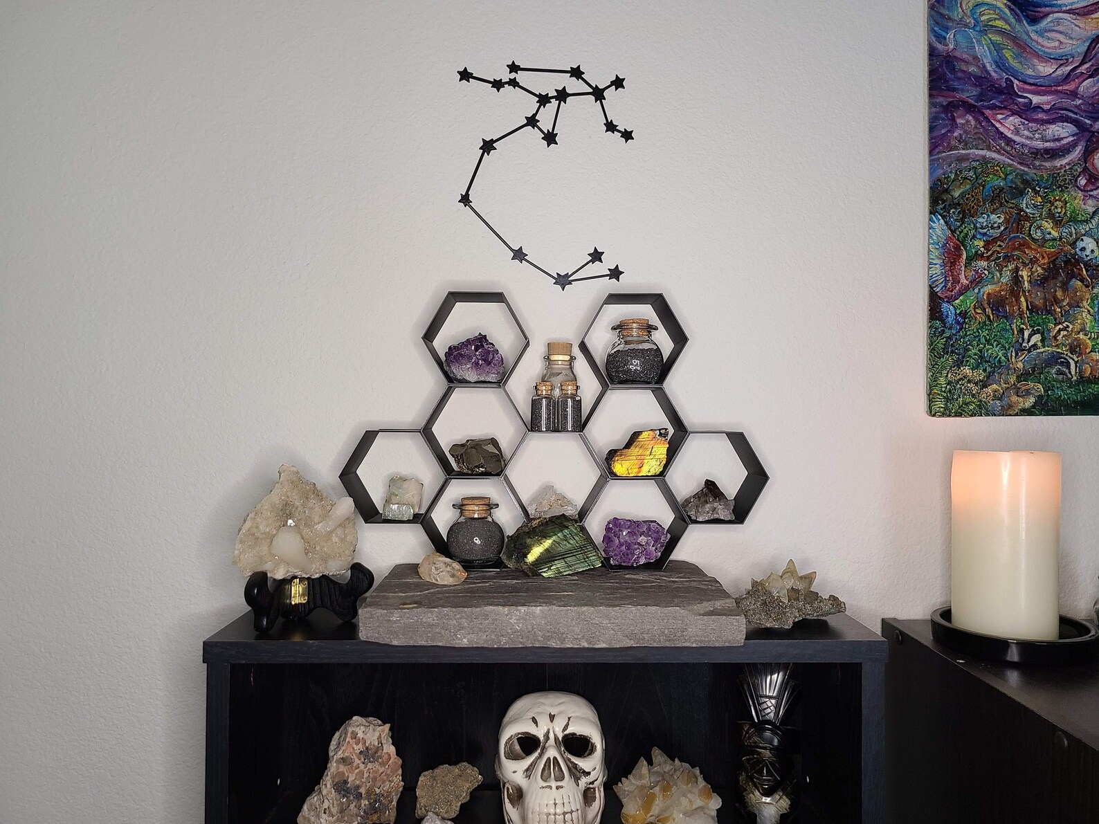Honeycomb Display Shelf 3D Printed Hexagonal Display Shelf - Etsy