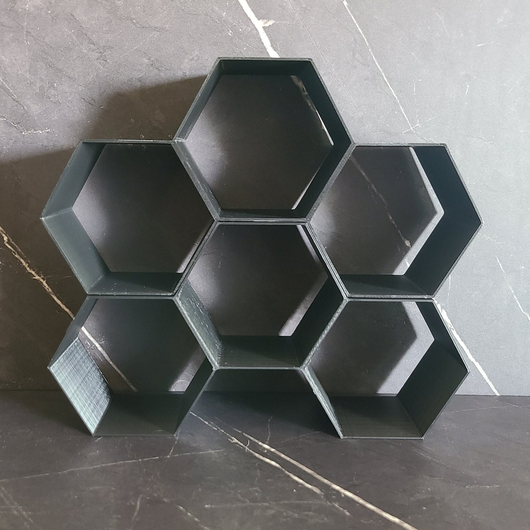 Honeycomb Display Shelf 3D Printed Hexagonal Display Shelf - Etsy Denmark