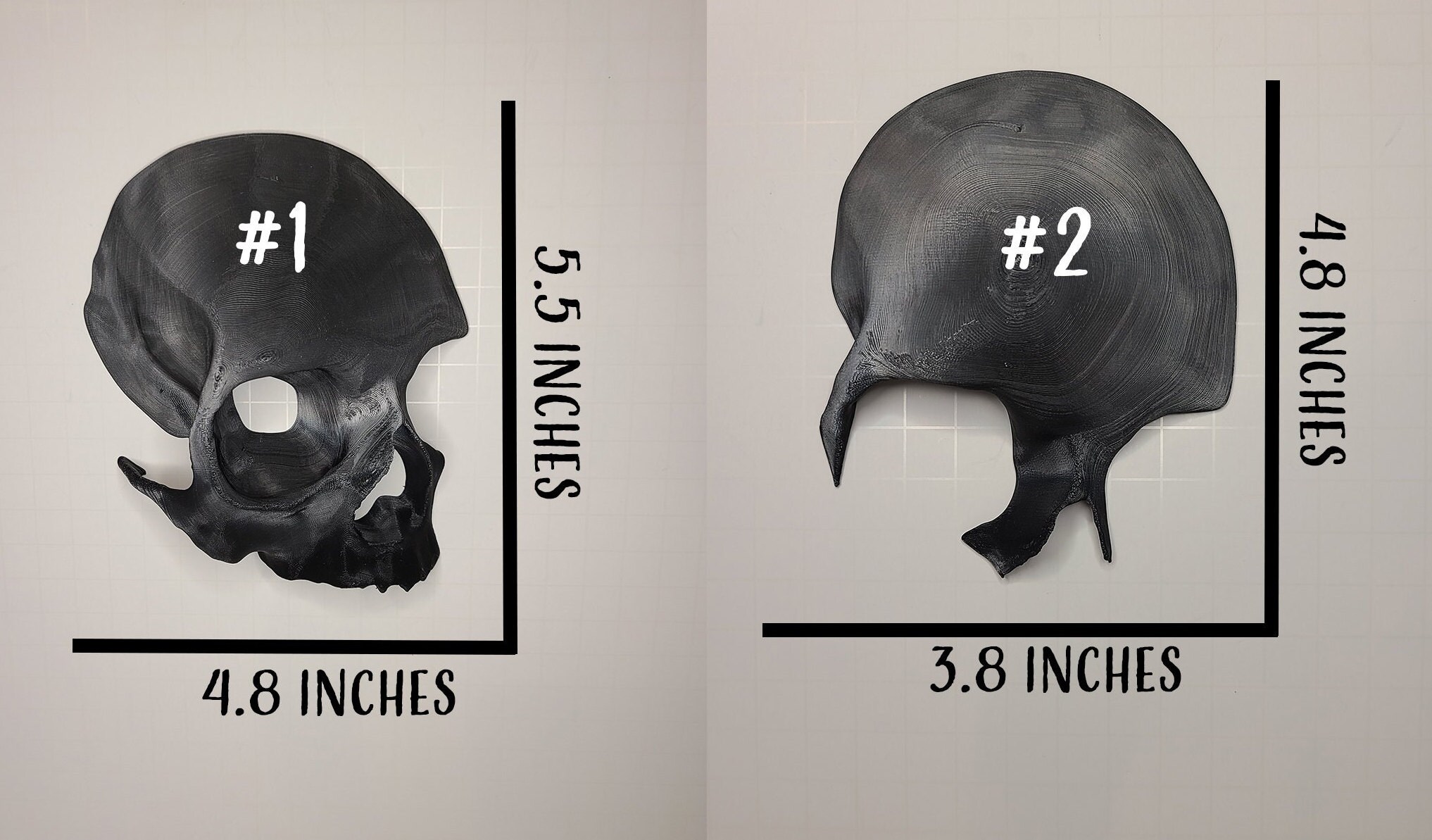 SET OF 7 Skulls Submerged Human Skulls 3D Printed Skulls Illusion ...