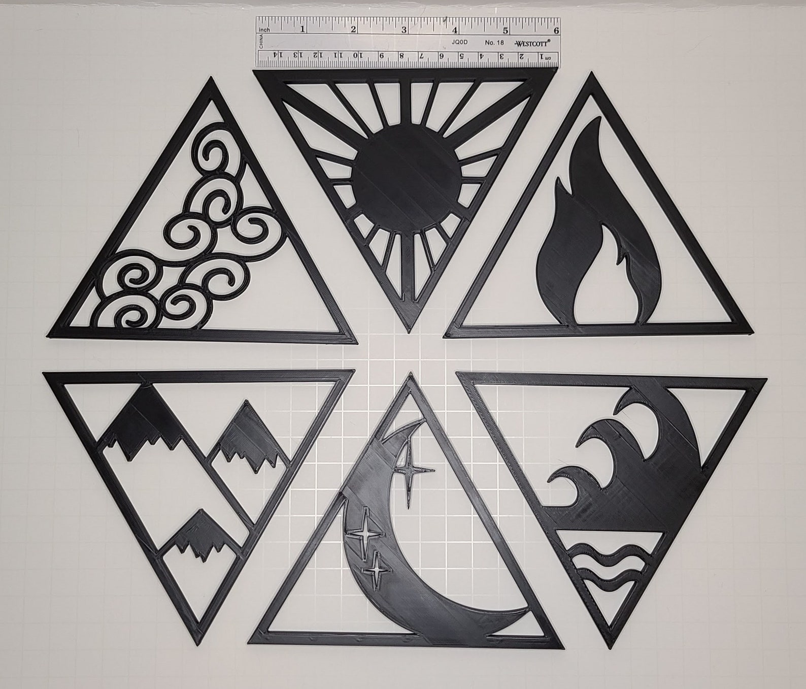 The Elements Wall Decor the Four Elements 3D Printed - Etsy