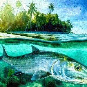 BONEFISH on CANVAS - Etsy