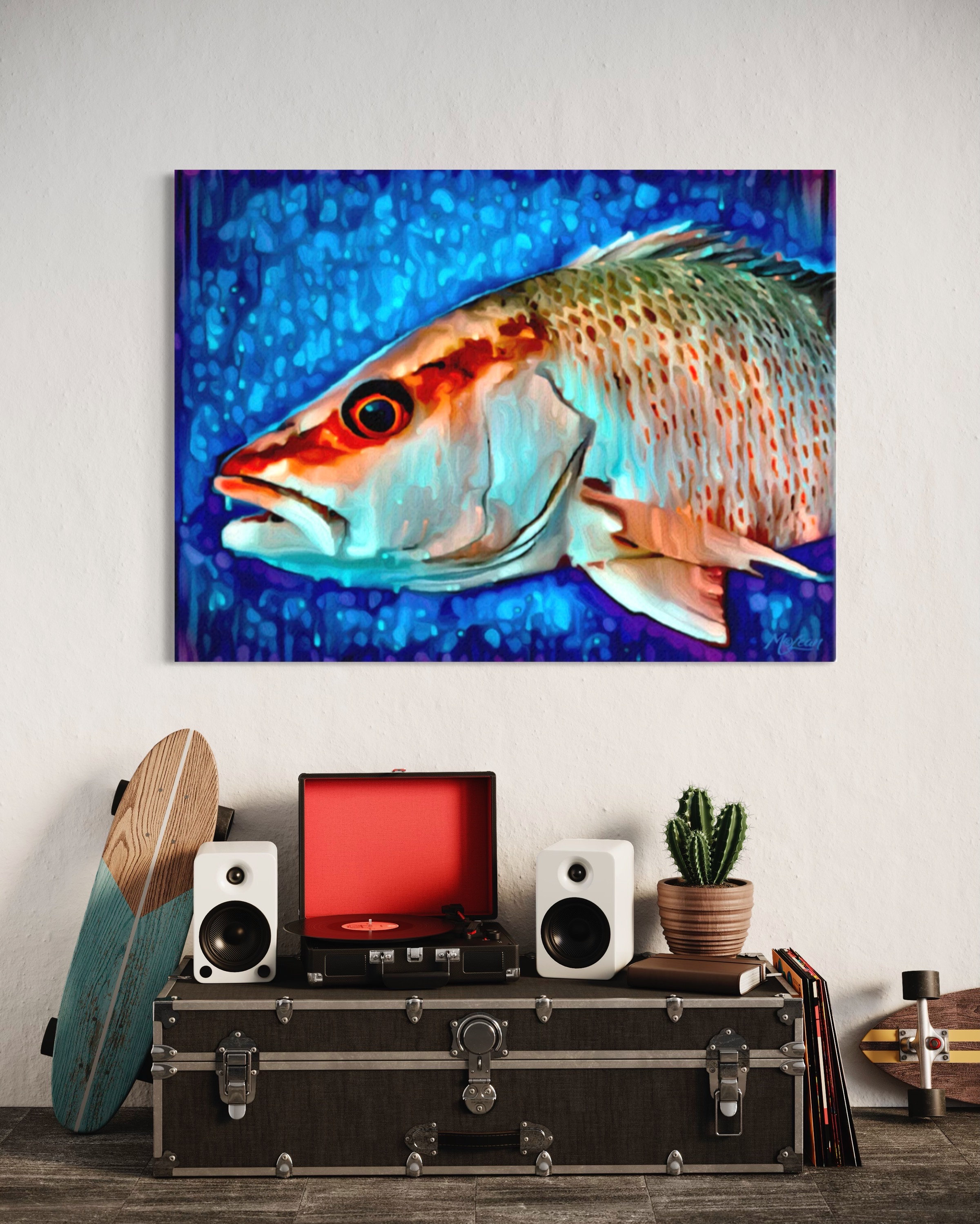 MANGROVE SNAPPER Ocean Fish Fine Art Canvas Giclee Print - Florida ...