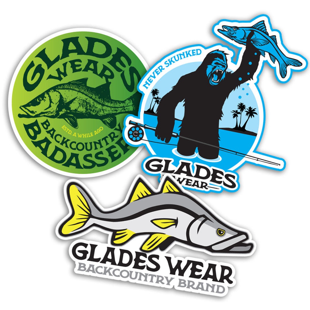 SNOOK Fish Art Vinyl Sticker Decal - Fishing Art Print, Fishing Gifts ...