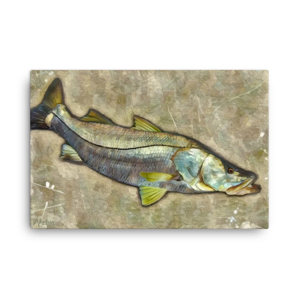 SNOOK Fish Inshore Fine Art Canvas Giclee Print - Florida Everglades ...