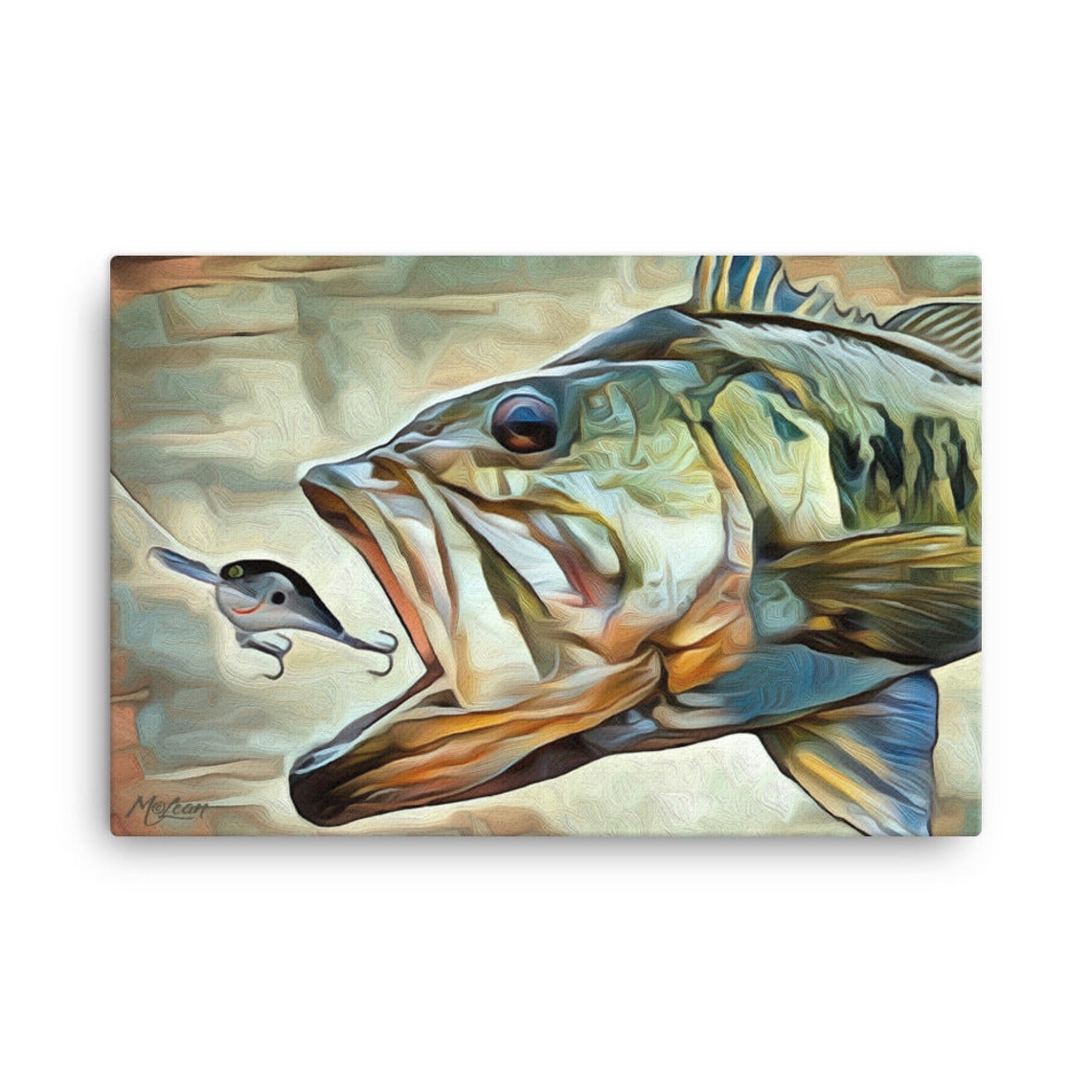 LARGEMOUTH BASS Freshwater Fish Wall Art Print Fishing - Etsy