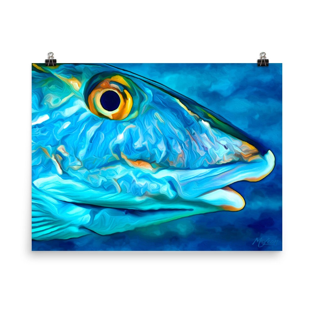 BONEFISH Ocean Fish Wall Art Print Fishing Wildlife Gifts - Etsy