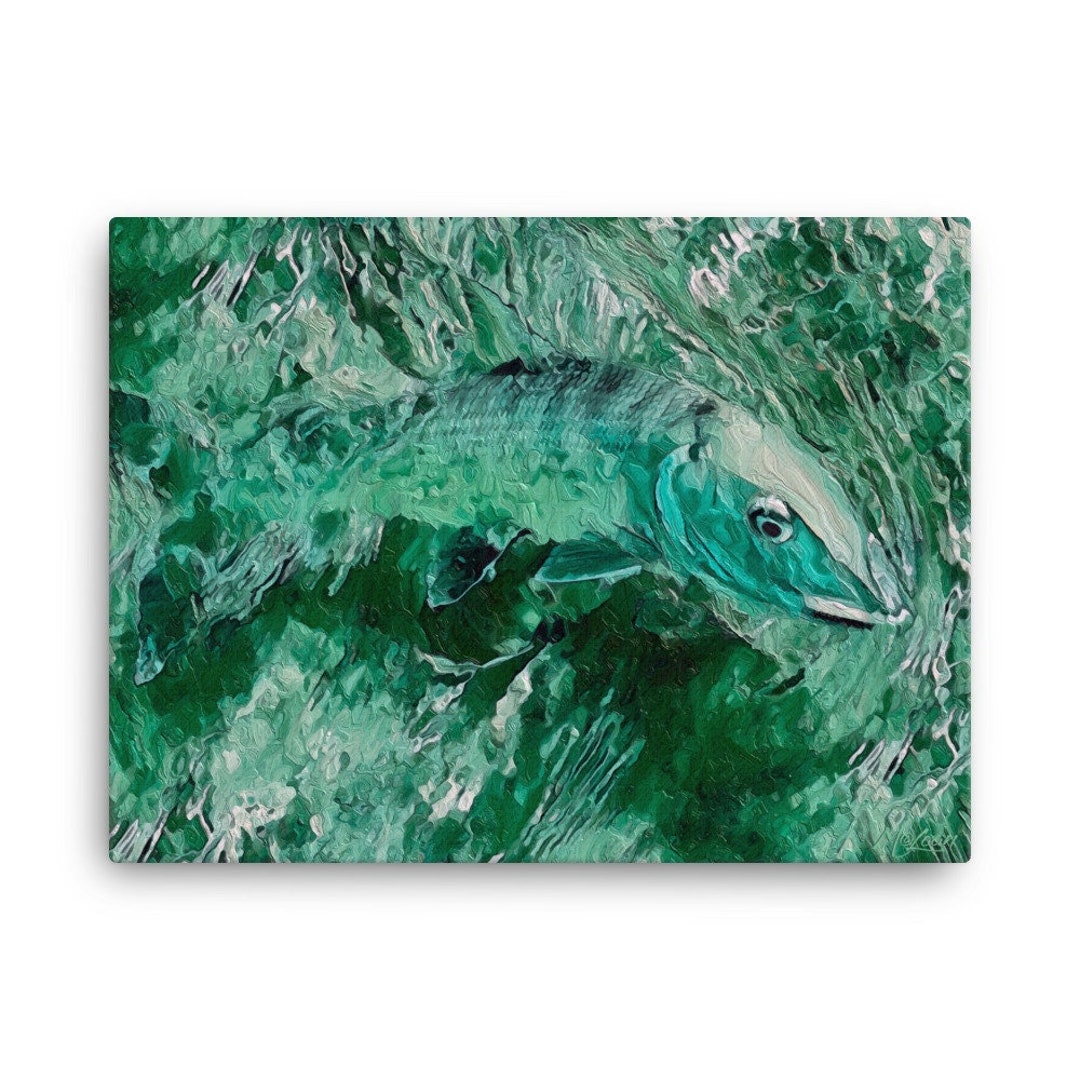 BONEFISH Tropical Fish Fine Art Canvas Giclee Print - Florida ...