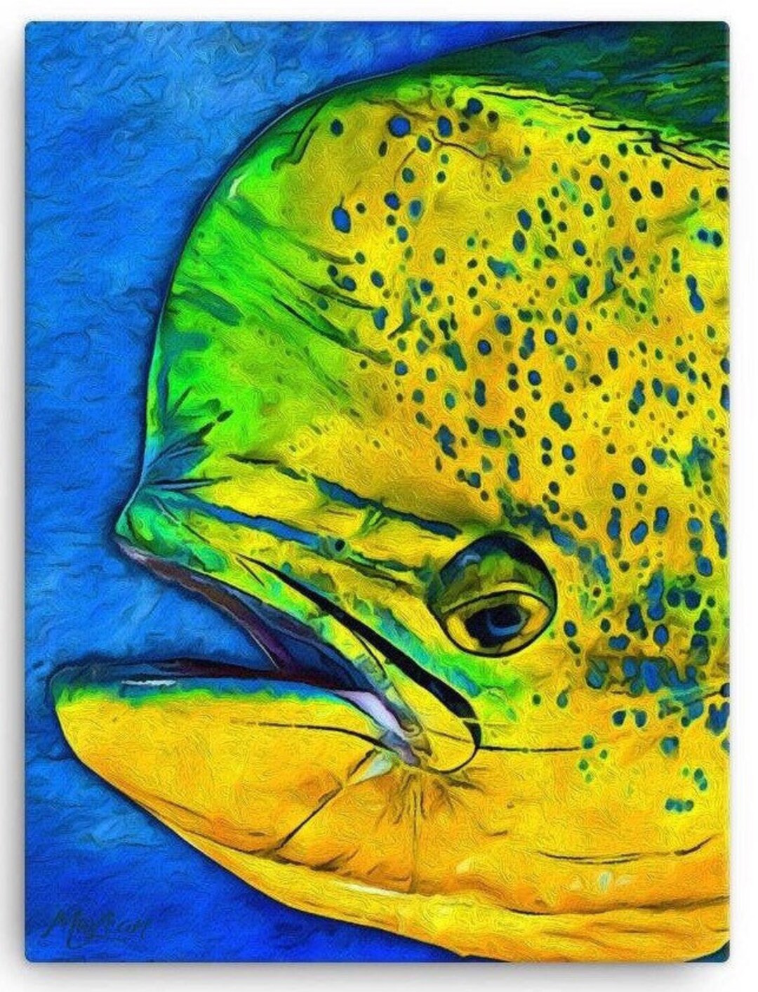 MAHI DOLPHIN Tropical Fish Fine Art Canvas Giclee Print - Florida ...