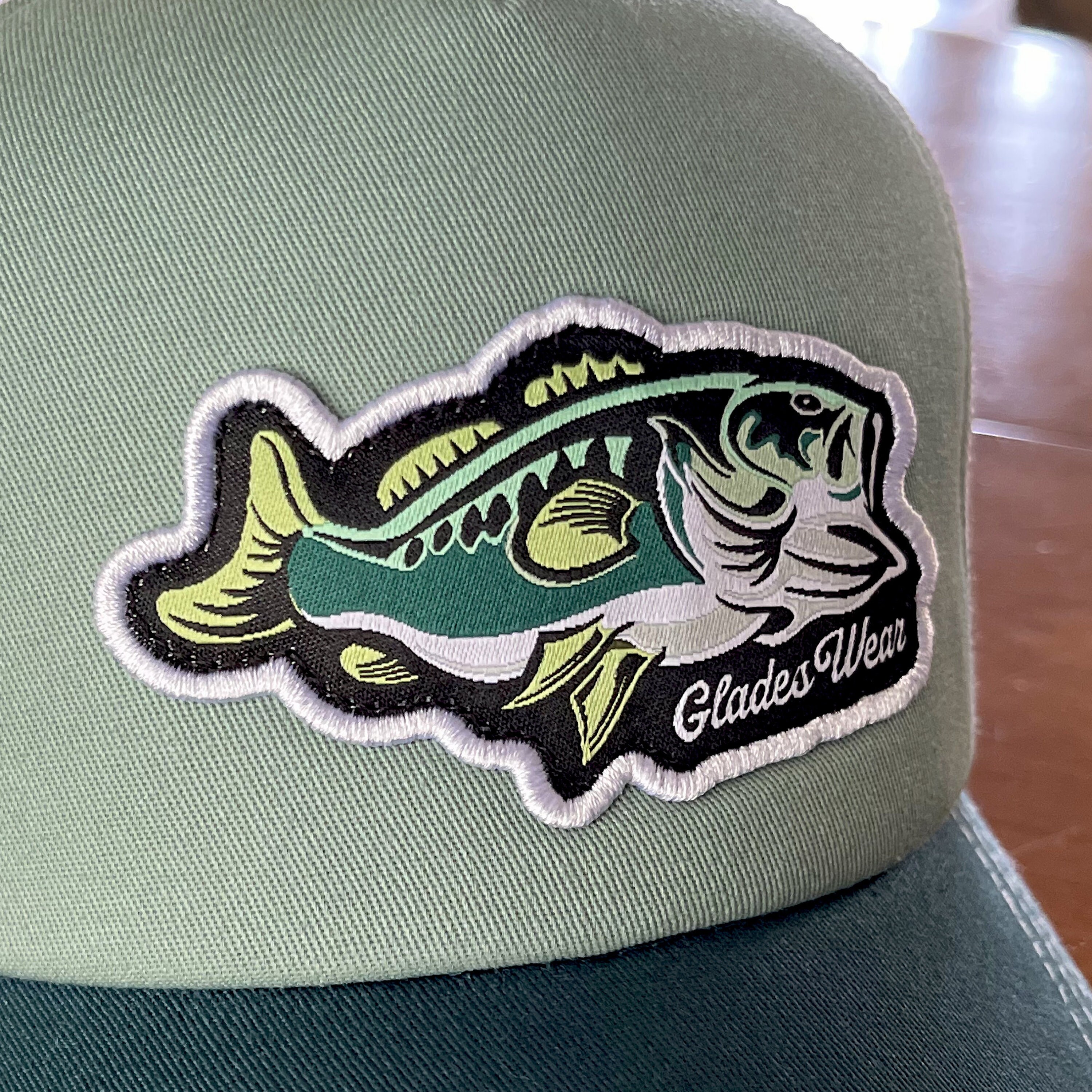 LARGEMOUTH SMALLMOUTH BASS Patch Mesh Snap Back Trucker Hat for Men ...