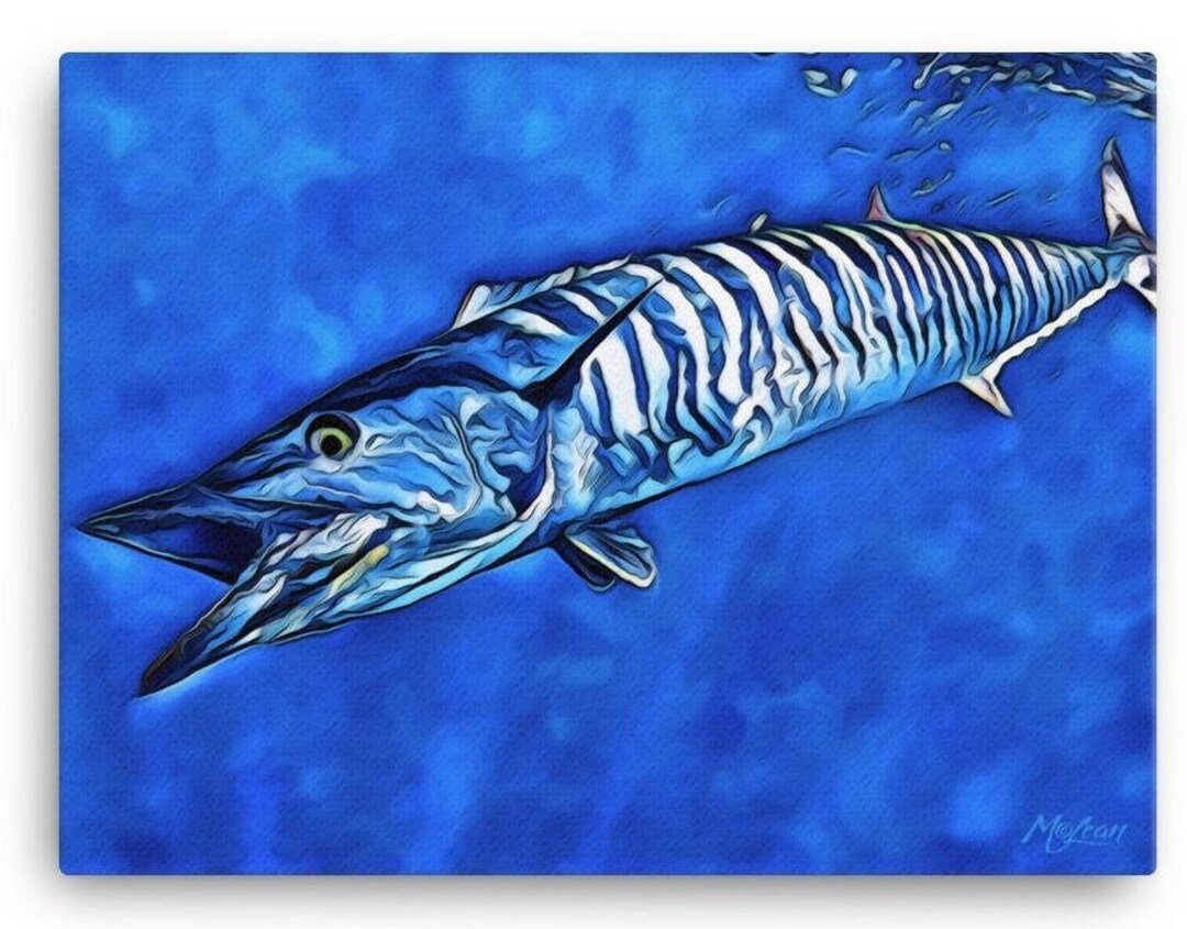 WAHOO Ocean Fish Wall Art Print Fishing Wildlife Gift for - Etsy
