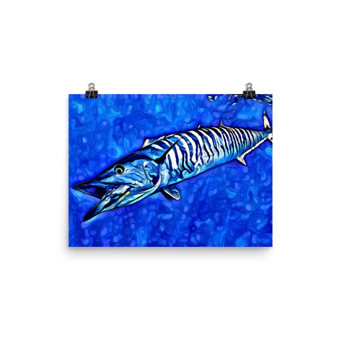WAHOO Ocean Fish Wall Art Print Fishing Wildlife Gift for - Etsy