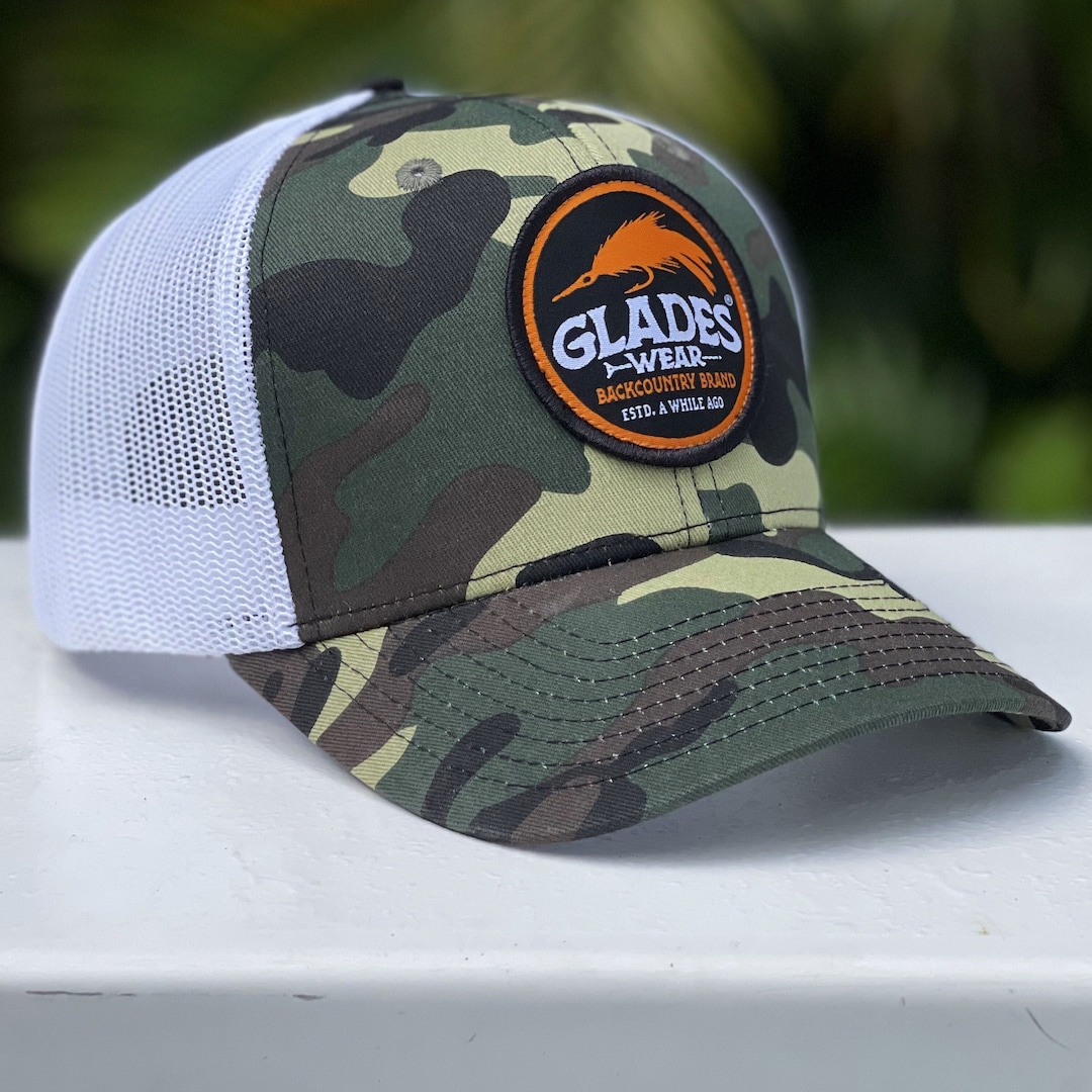 EVERGLADES CAMO FLY Patch Mesh Snap Back Trucker Hat for Men Women ...