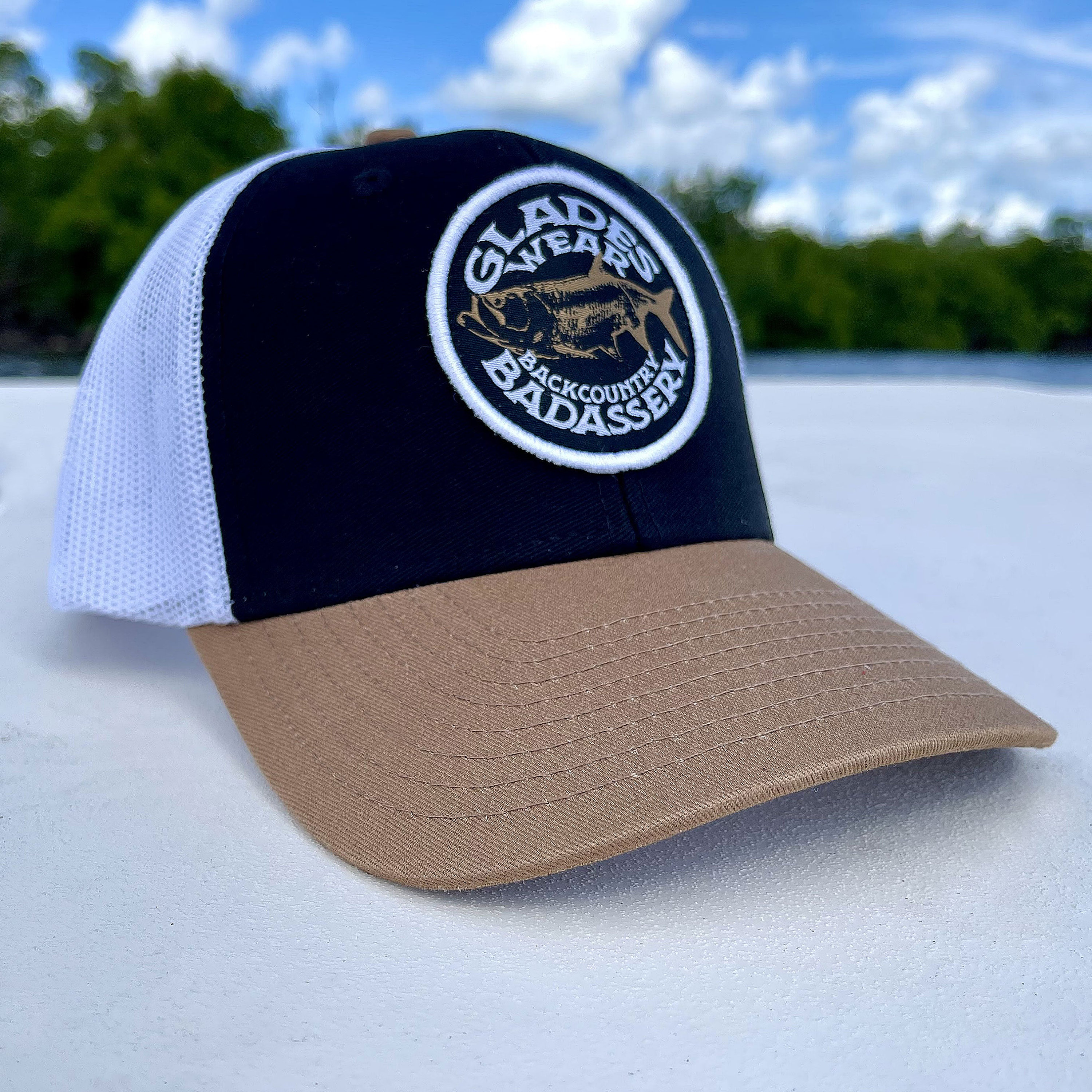 TARPON EVERGLADES Patch Mesh Snap Back Trucker Hat for Men Women ...