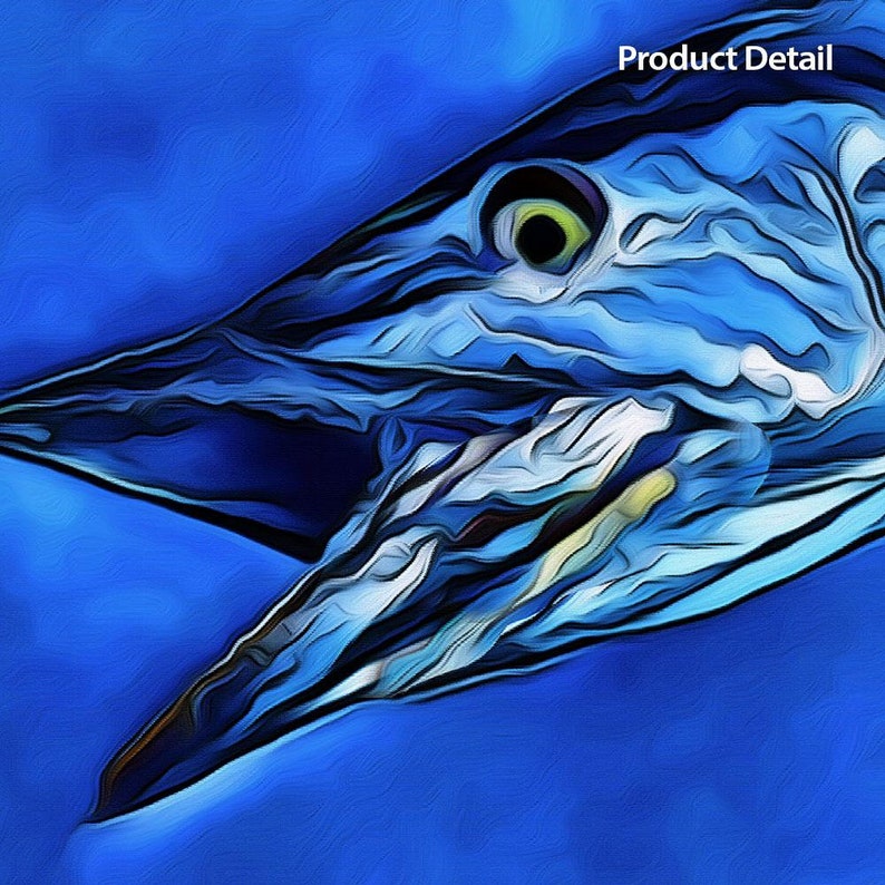 WAHOO Ocean Fish Wall Art Print Fishing Wildlife Gift for | Etsy