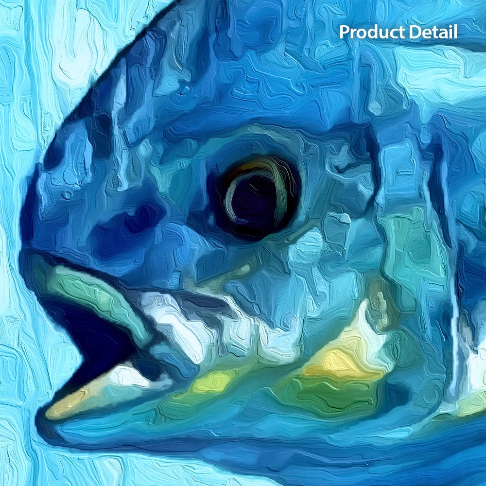 PERMIT Tropical Fish Fine Art Canvas Giclee Print - Florida Everglades ...