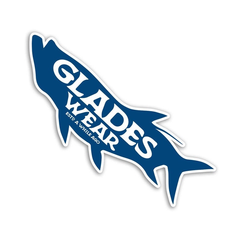 TARPON Fish Art Vinyl Sticker Decal, Fishing Art Print, Fishing Gifts ...