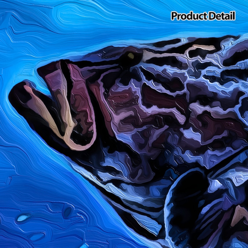 GROUPER Tropical Fish Fine Art Canvas Giclee Print - Florida Everglades ...