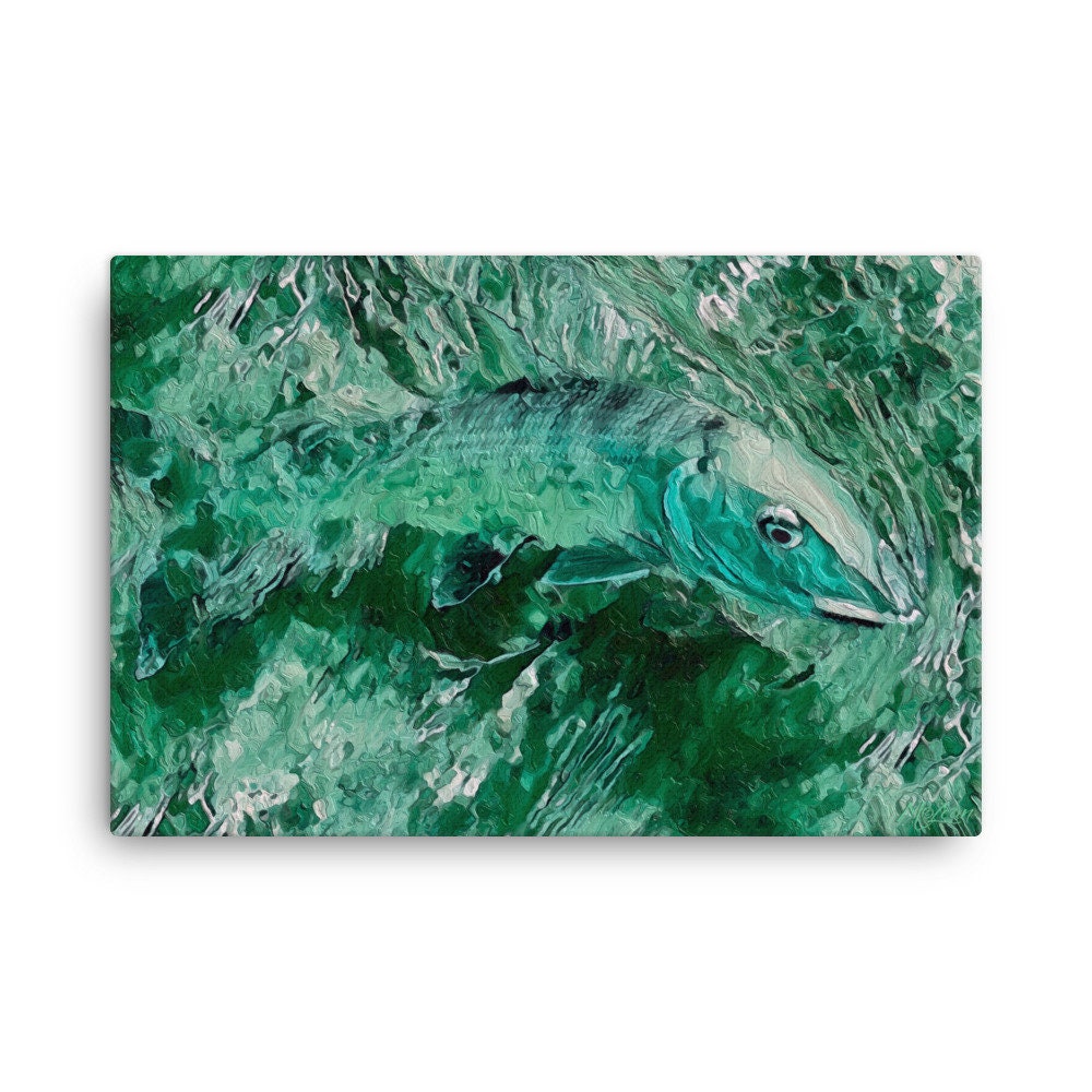 BONEFISH Tropical Fish Fine Art Canvas Giclee Print - Florida ...