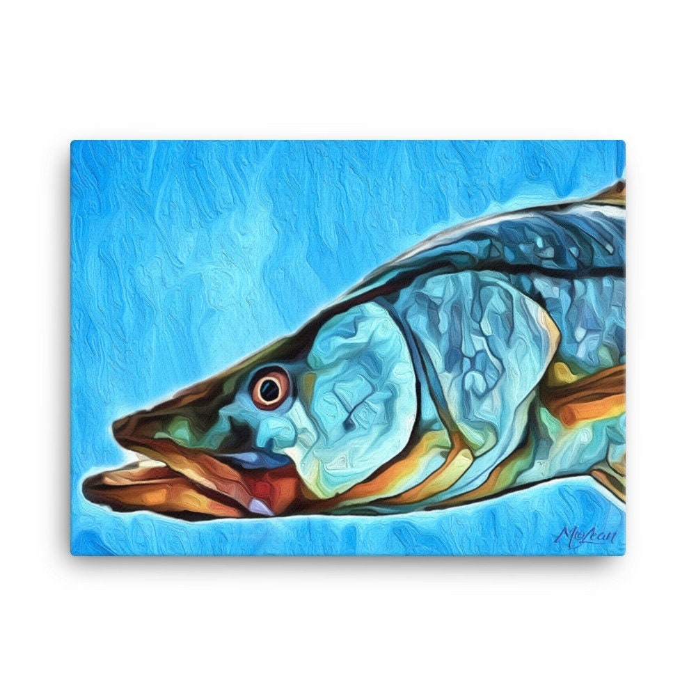 SNOOK Fish Inshore Fine Art Canvas Giclee Print - Florida Everglades ...