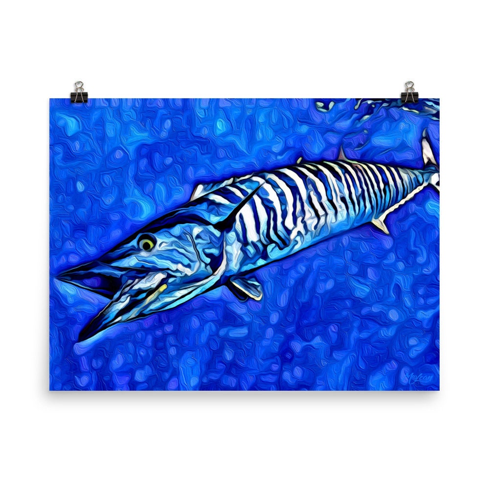 WAHOO Tropical Fish Fine Art Canvas Giclee Print - Florida Everglades ...