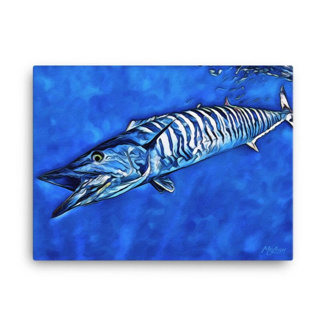 WAHOO Fish Wall Art Print Fishing Gift For Men Women | Etsy