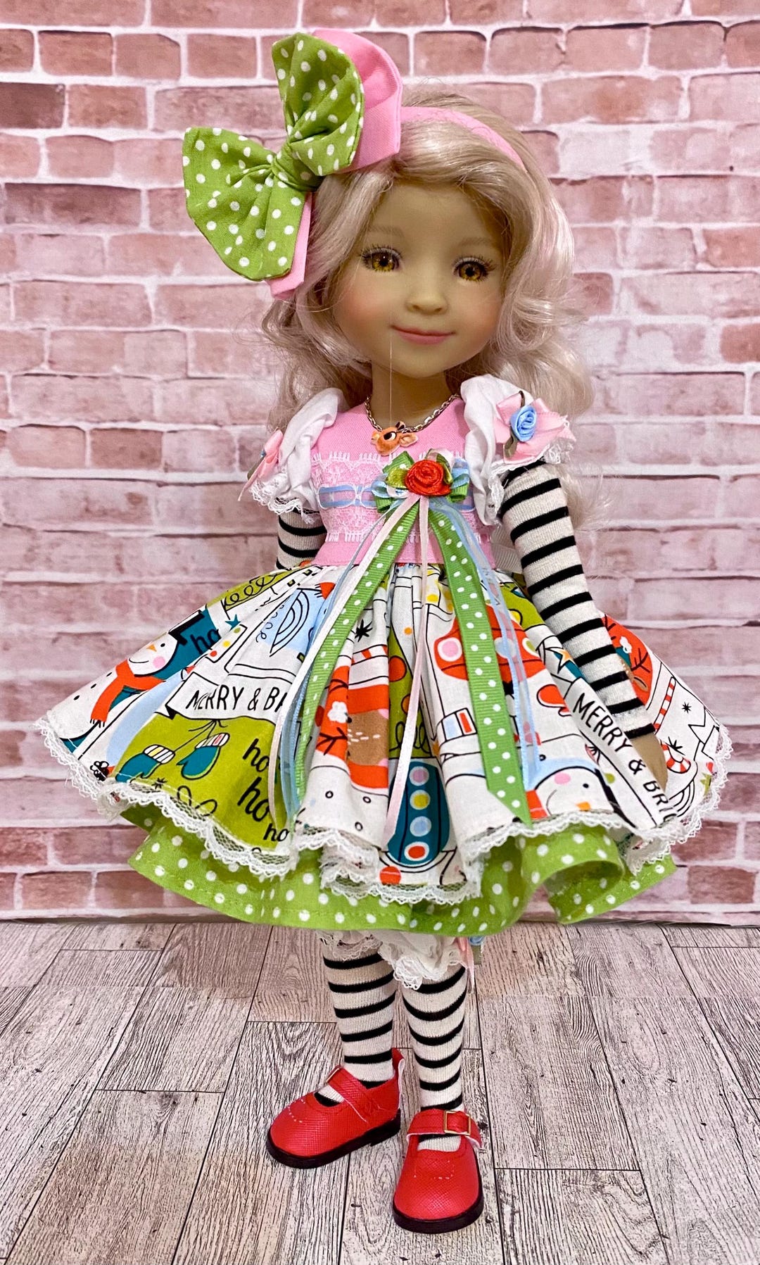 Sweet Holiday Dress Set for the Ruby Red Fashion Friends Dolls Wellie ...