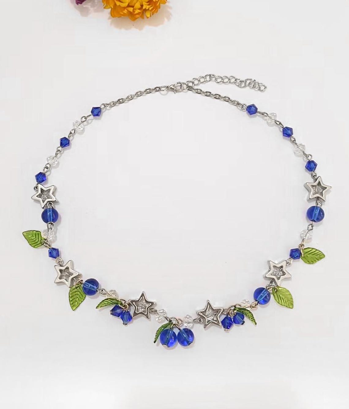 Blueberry Necklace and Earrings Set: Glass Bead Jewelry - Etsy