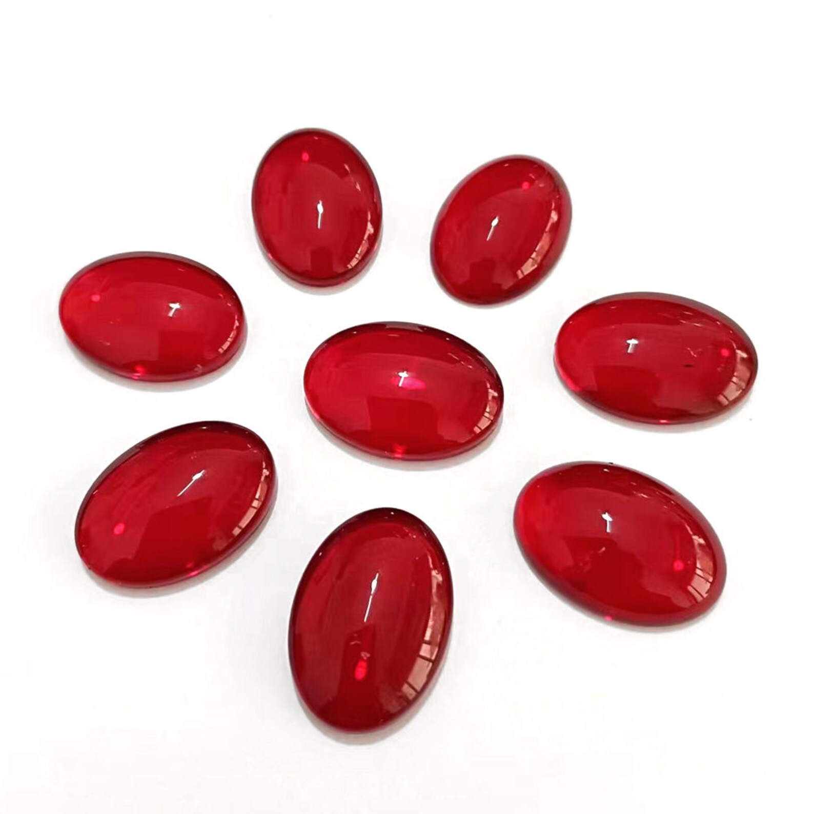 10 Red Glass Cabochons: Oval, Round, Water Drop - Jewelry Making - Etsy