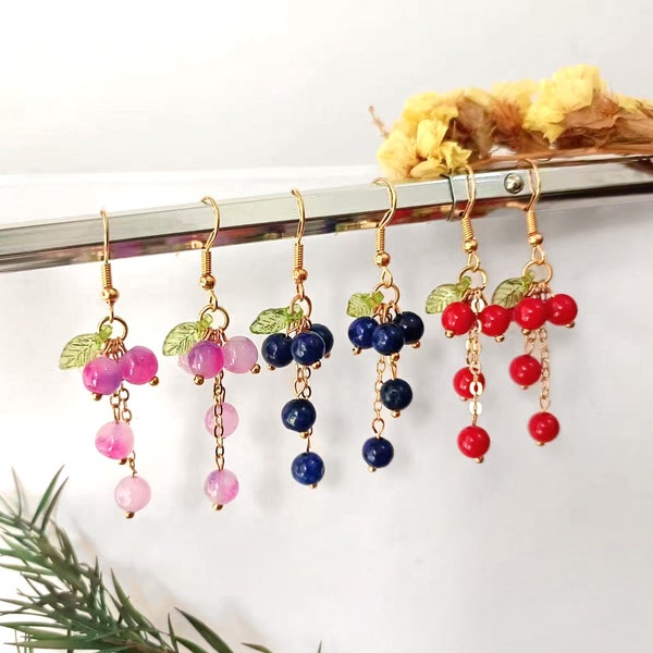 Blueberry Earrings (Just for you!) - Etsy