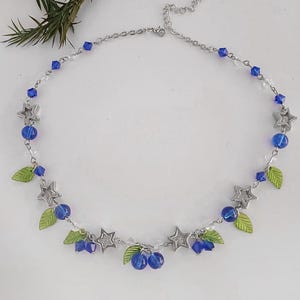 Blueberry Necklace and Earrings Set: Glass Bead Jewelry - Etsy
